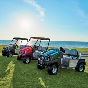 The Club Car Carryall 300 is the utility of choice.